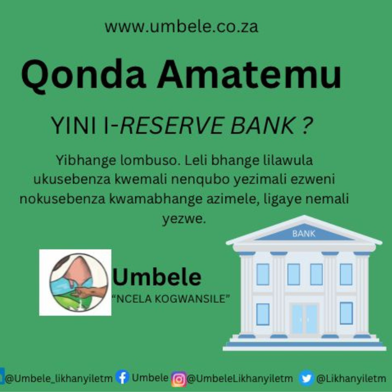 YINI I-RESERVE BANK? | Umbele online publication